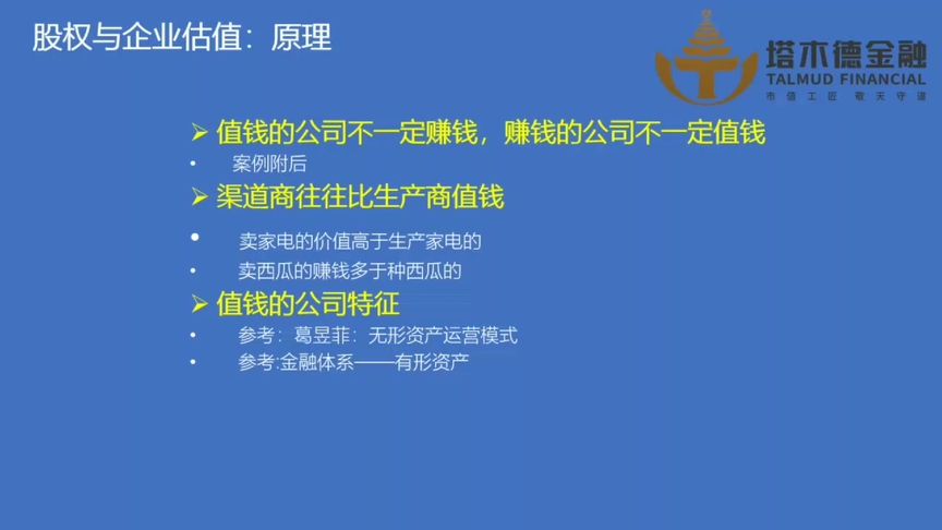 02葛昱菲—股权与企业估值的原理与案例?