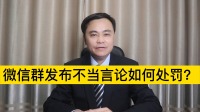 微信群里发布不当言论,如何处罚?