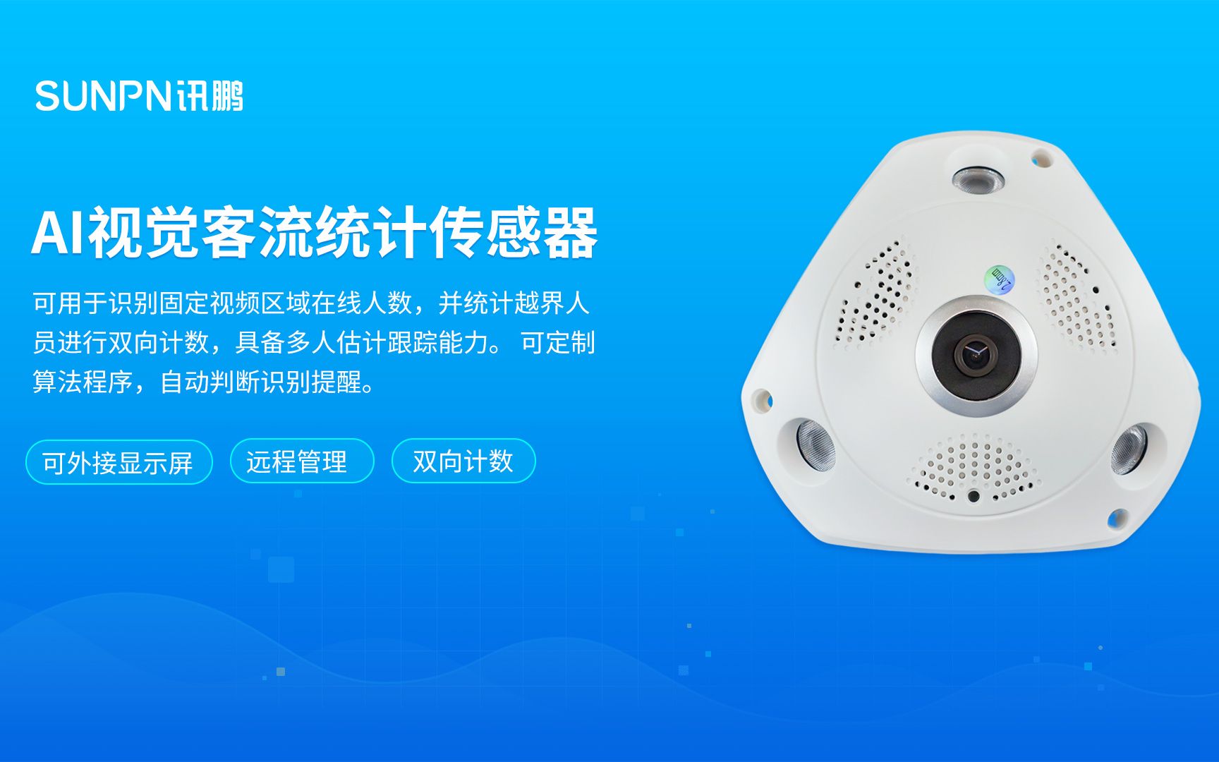 客流人数统计管控鱼眼AI物体视觉识别摄像头