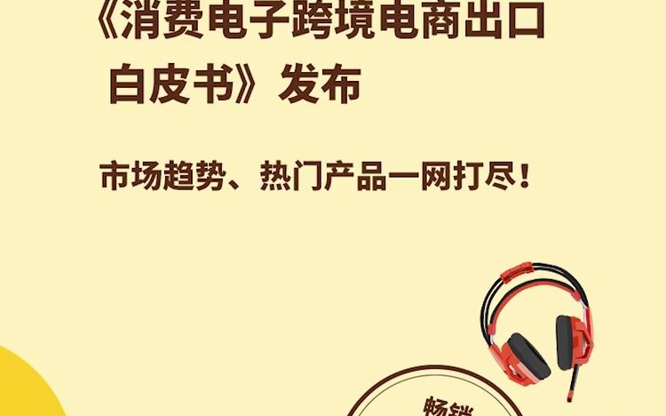 《消费电子跨境白皮书》发布,跨境新机遇、市场趋势、热门产品一网...