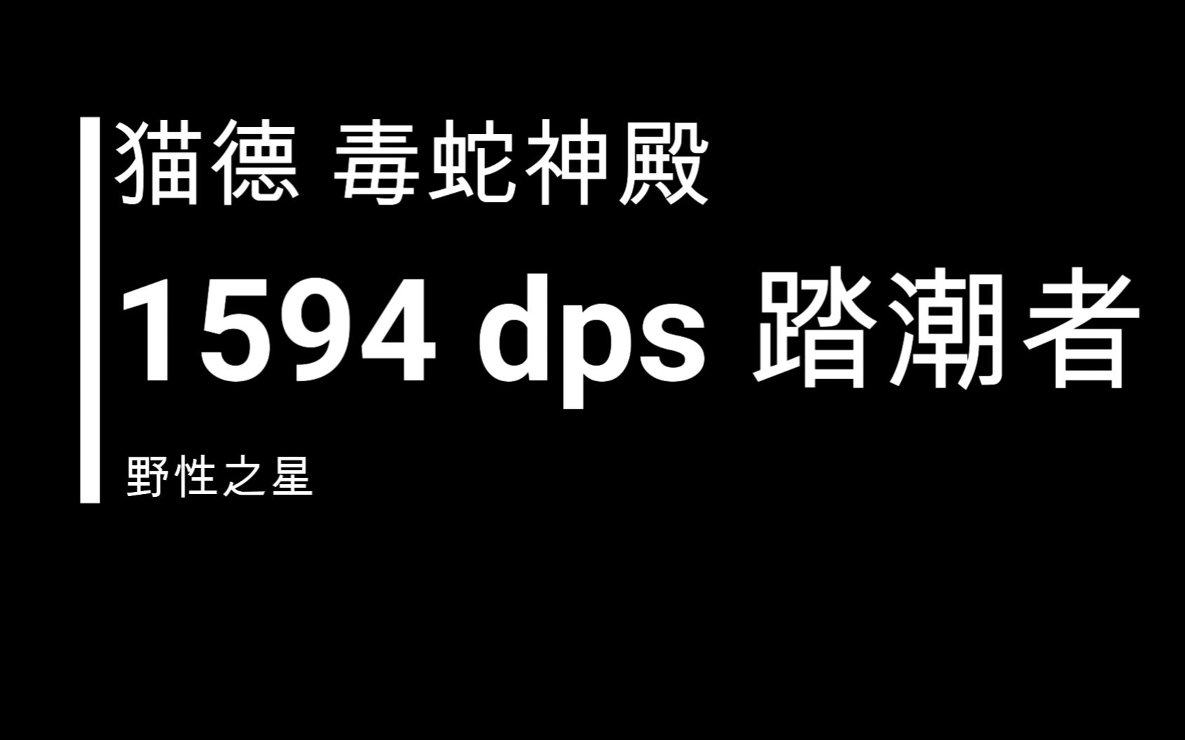 魔兽世界TBC怀旧服P2.5猫德dps1594毒蛇神殿踏潮者