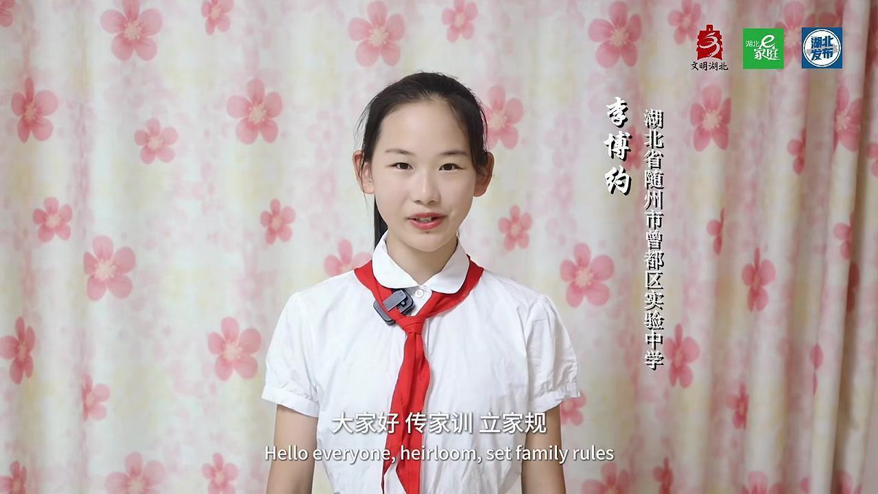 湖北省2024年"传家训立家规"万户家庭讲家风故事征集活动一等奖作品...