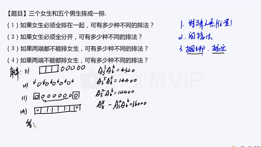 高中数学:简单的排列组合