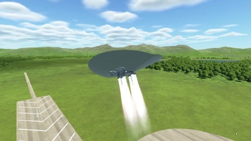 动画模拟,UFO起飞,看起来很酷