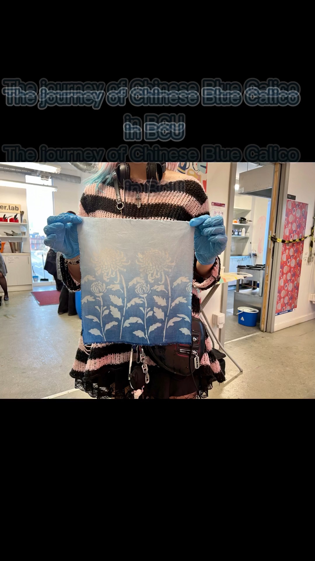 ...一门工艺中文叫豆糊染,特指在蓝印花布中使用豆糊防止染色。英文叫…