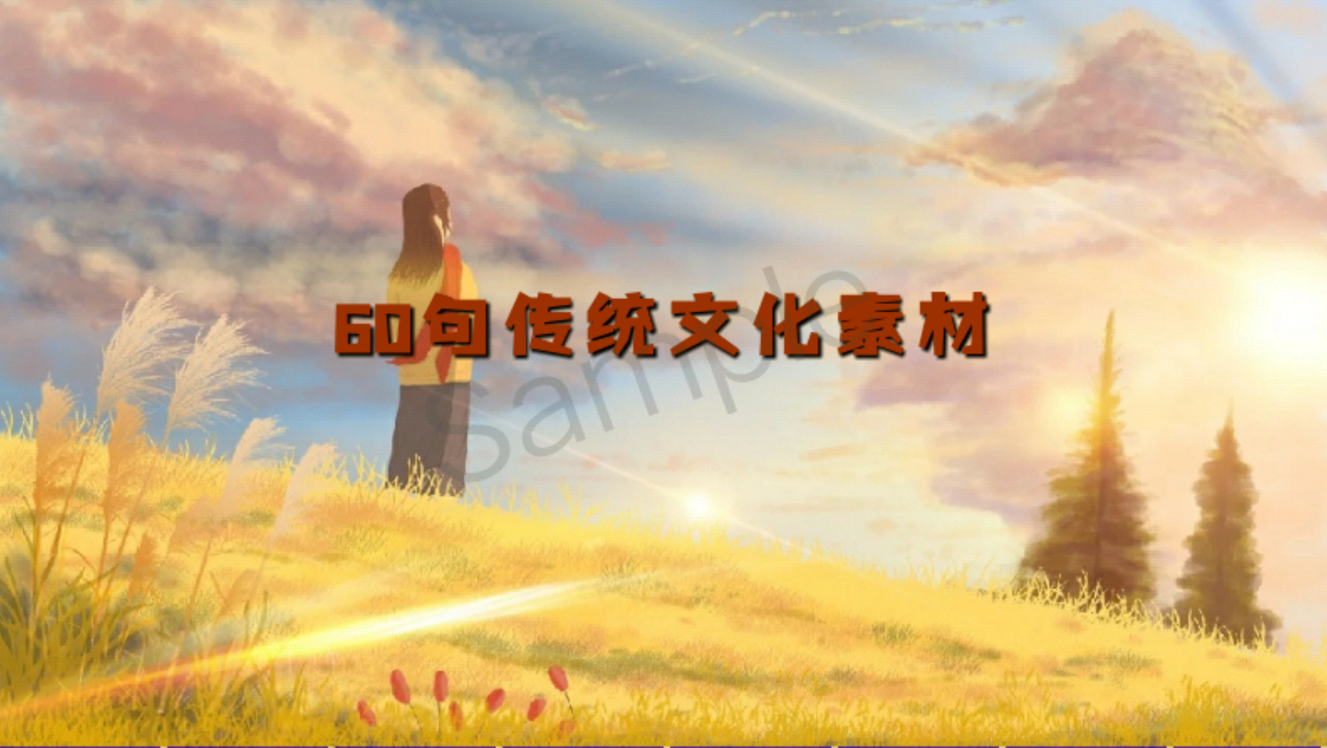 60句传统文化素材