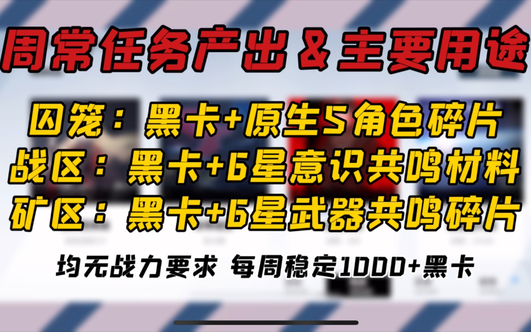 【战双帕弥什】周常任务介绍&黑卡获取|萌新入坑指南(三大玩法:囚笼...