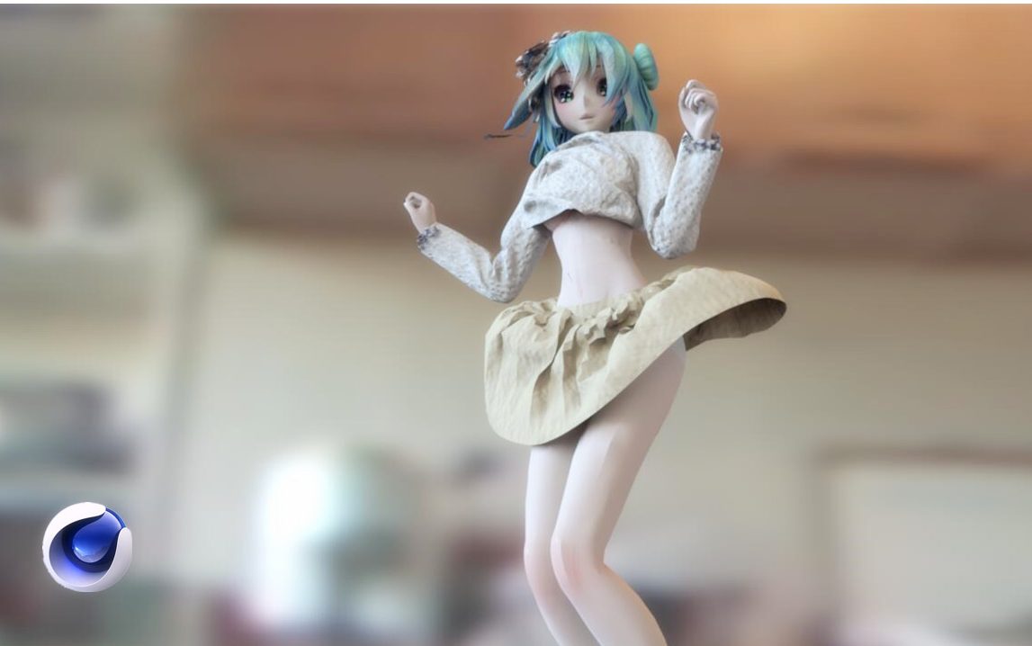 【C4D×布料解算】新衣服好看吗?-告别的记忆