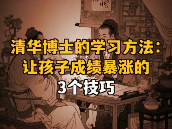 清华博士的学习方法:掌握这3个技巧,孩子成绩暴涨!