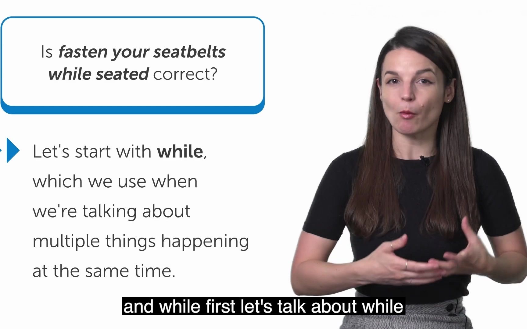 坐着时系好安全带的语法初学者英语语法Grammar of Keep your seat ...