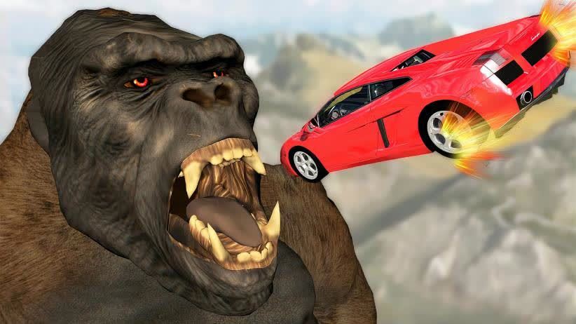 汽车模拟器:飞跃史前大金刚!所有选手都飞跃成功!炯囧侠解说