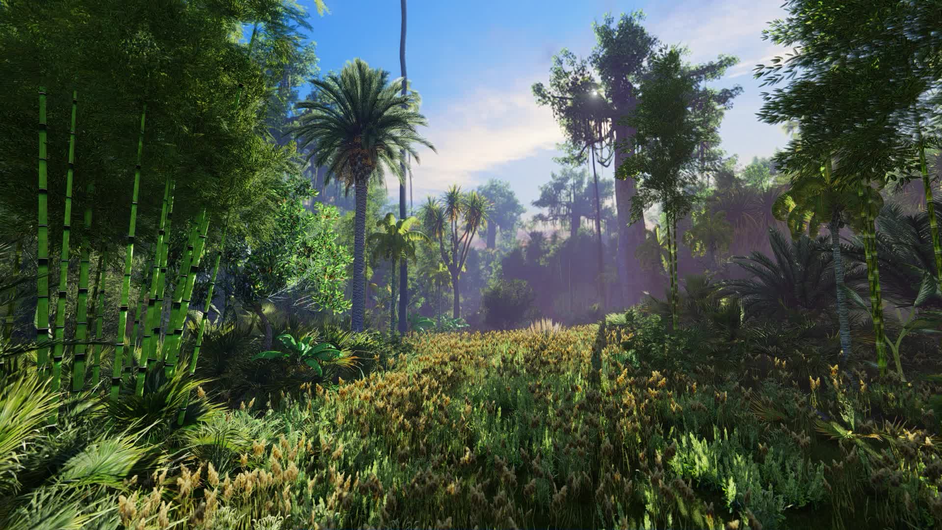 唯美3D森林场景LED背景大屏投影背景动态壁纸