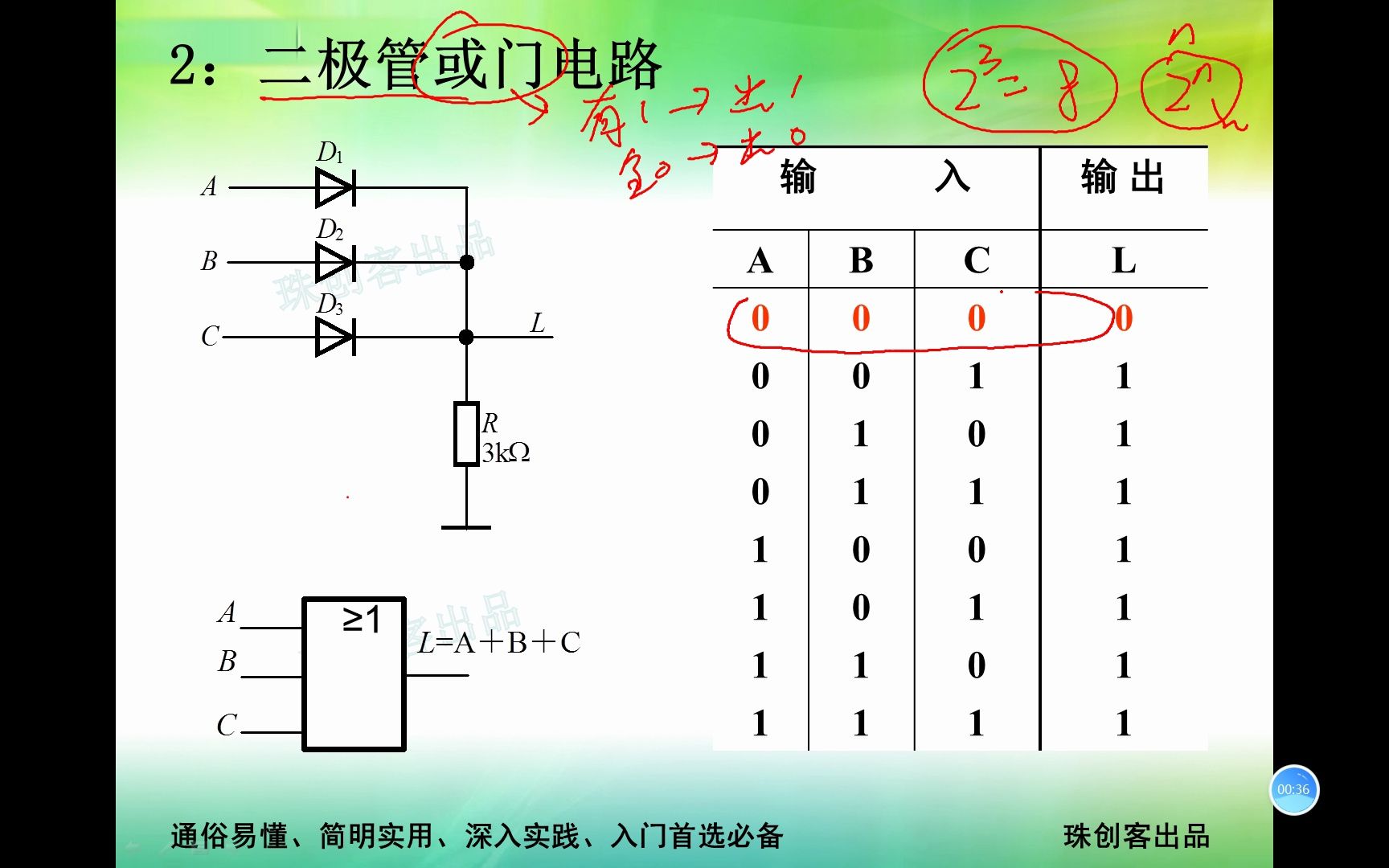 数字电路-17-二极管或门电路