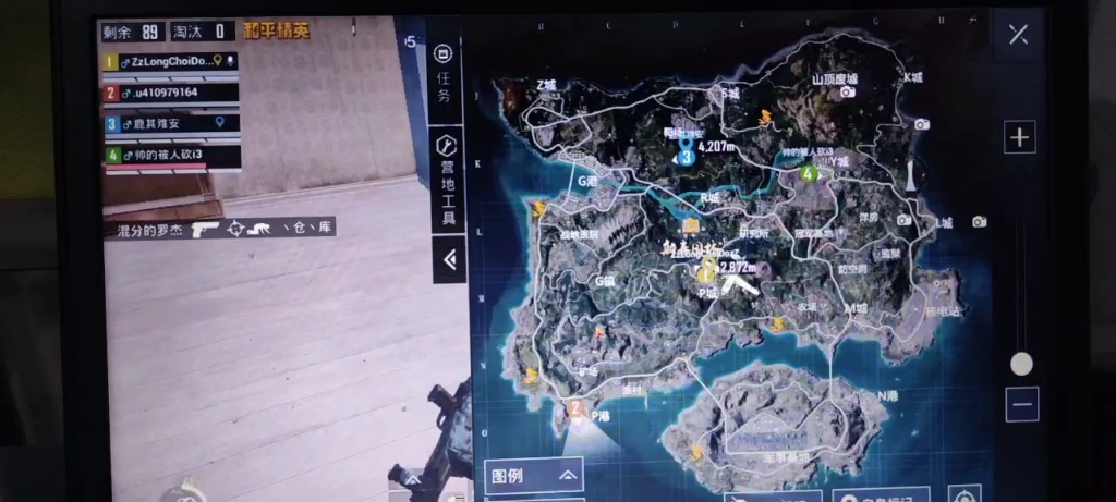 手游模拟器玩和平精英半天不刷新安全区和人数是咋肥四