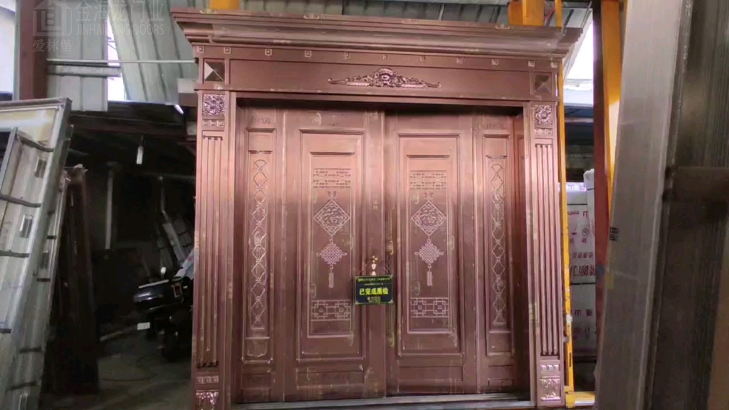 304不锈钢仿铜大门爱林堡不锈钢防盗门农村自建豪华别墅不锈钢仿...