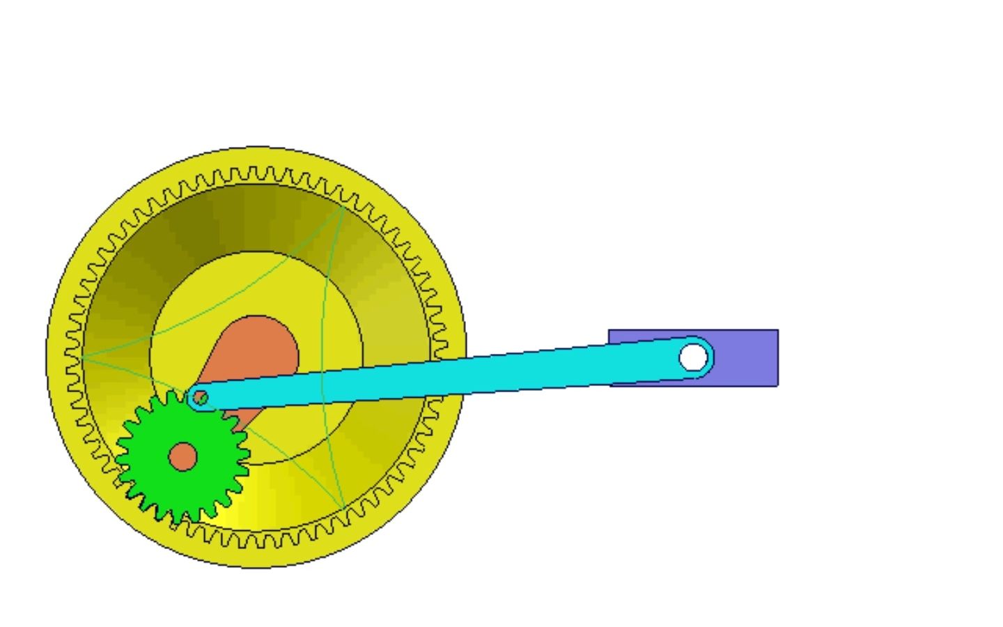 282.行星齿轮连杆滑块机构