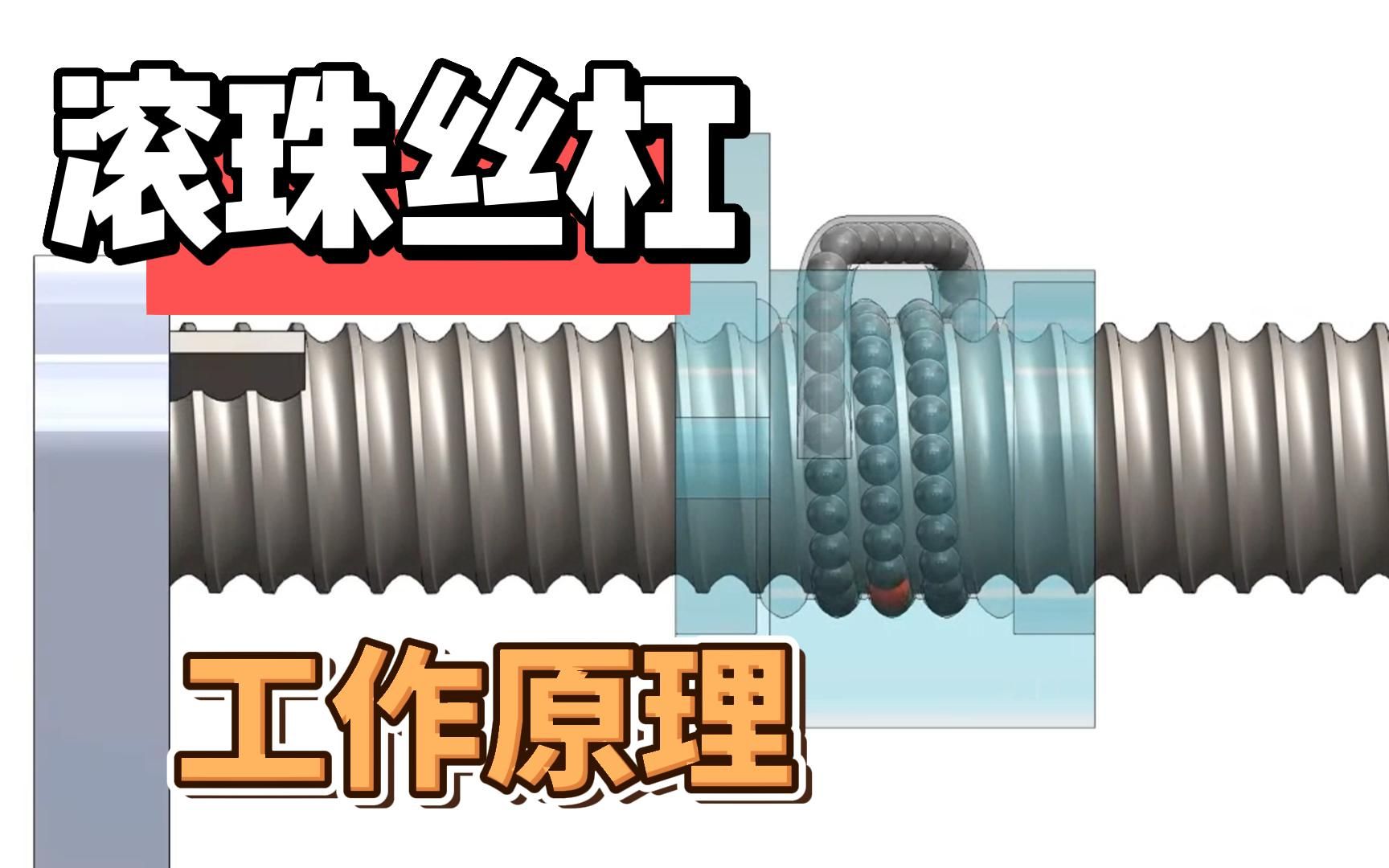 一分钟解读滚珠丝杠工作原理!解惑机械专业学生思而不解的难题!