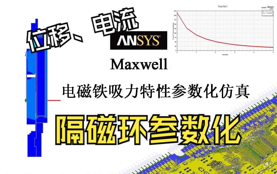 【ANSYS Maxwell】电磁铁静态特性参数化仿真