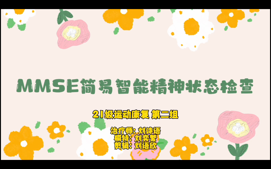 MMSE简易智能精神状态检查量表