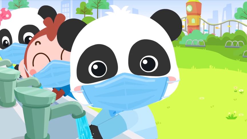 卡通:勤洗手 戴口罩 乘坐公交不乱摸 防疫安全很重要
