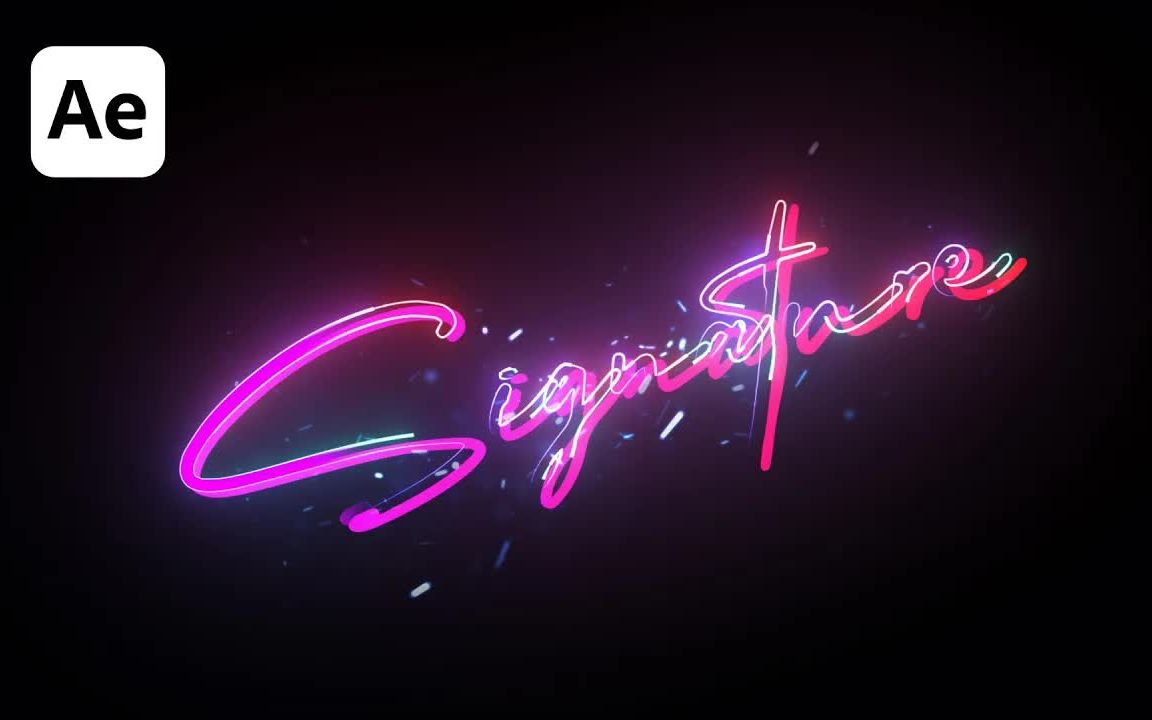 酷炫的签名文字和标志动画LOGO