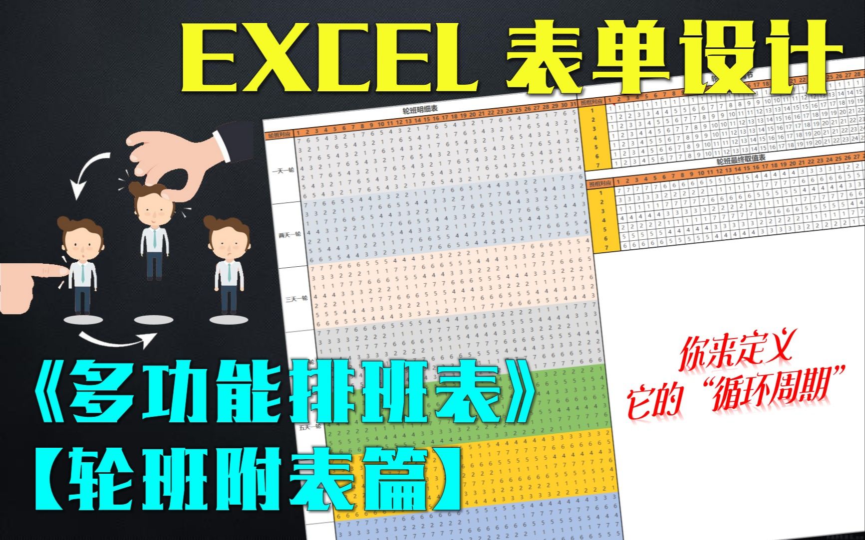 EXCEL多功能排班表中的“周期轮班”到底有何奥秘?本期为您详述