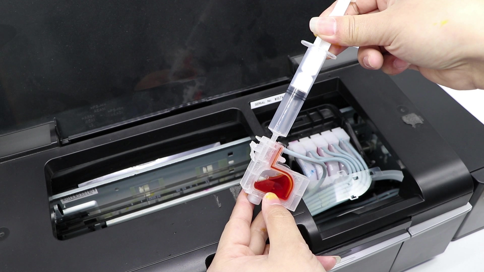 爱普生L805 L1800 L801 L系列机器全部通用的教程 原装内墨囊换景云...