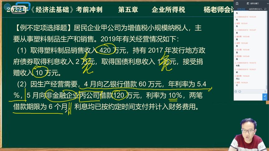 2022初级会计职称考试《经济法基础》企业所得税