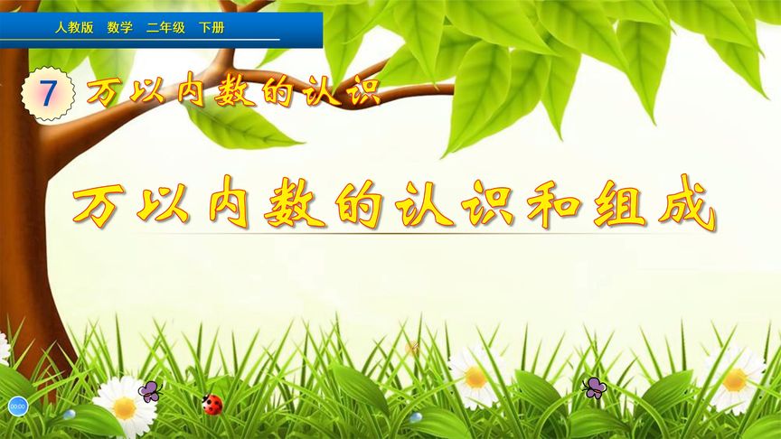 二年级下册数学《万以内数的认识和组成》,学数的组成,打好基础