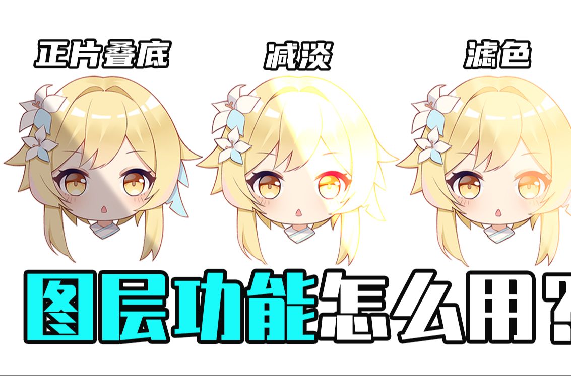 正片叠底/滤色/减淡/叠加分不清?3分钟帮你弄清楚图层模式!【绘画学习...