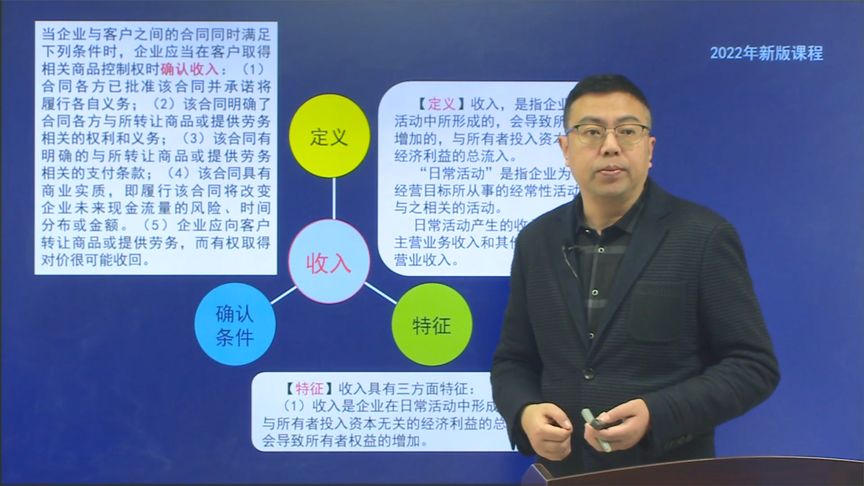 2022年初级会计实务第二章第一节会计要素(3)收入费用利润