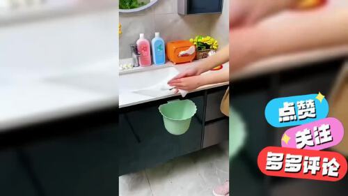 壁挂式花朵垃圾桶,免打孔设计