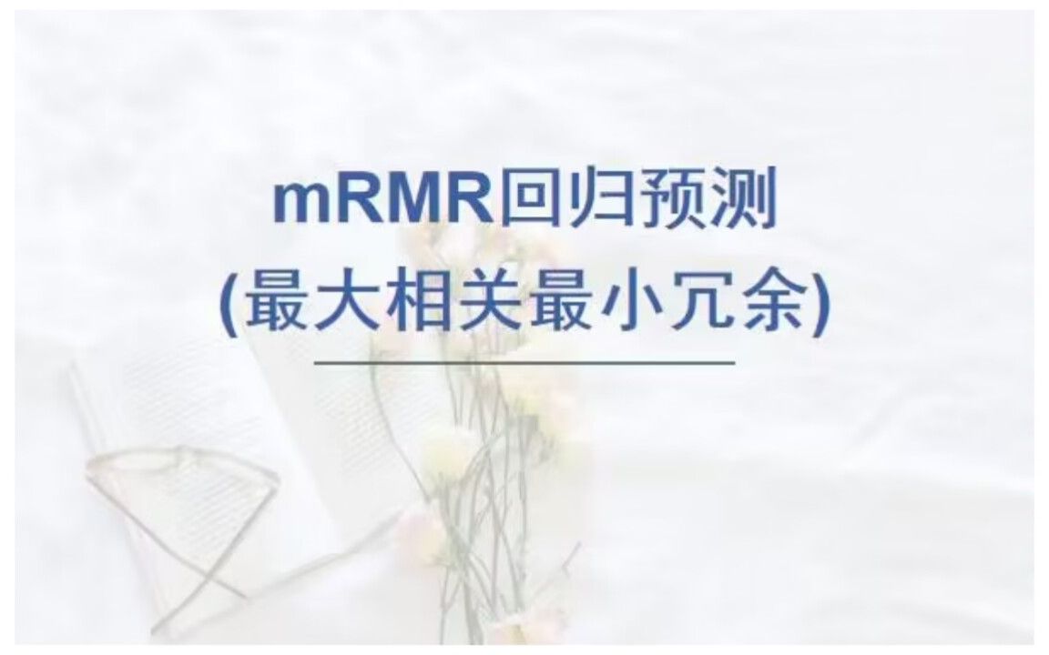 最大相关和最小冗余算法mRMR,特征选择。