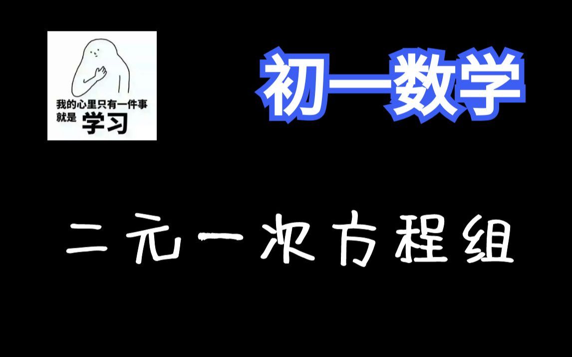 14讲搞定《二元一次方程组》【初一数学170讲】七年级数学全集:概念...