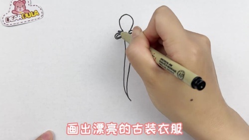 如何画古风,古风人物简笔画,怎样绘画一个古风美女