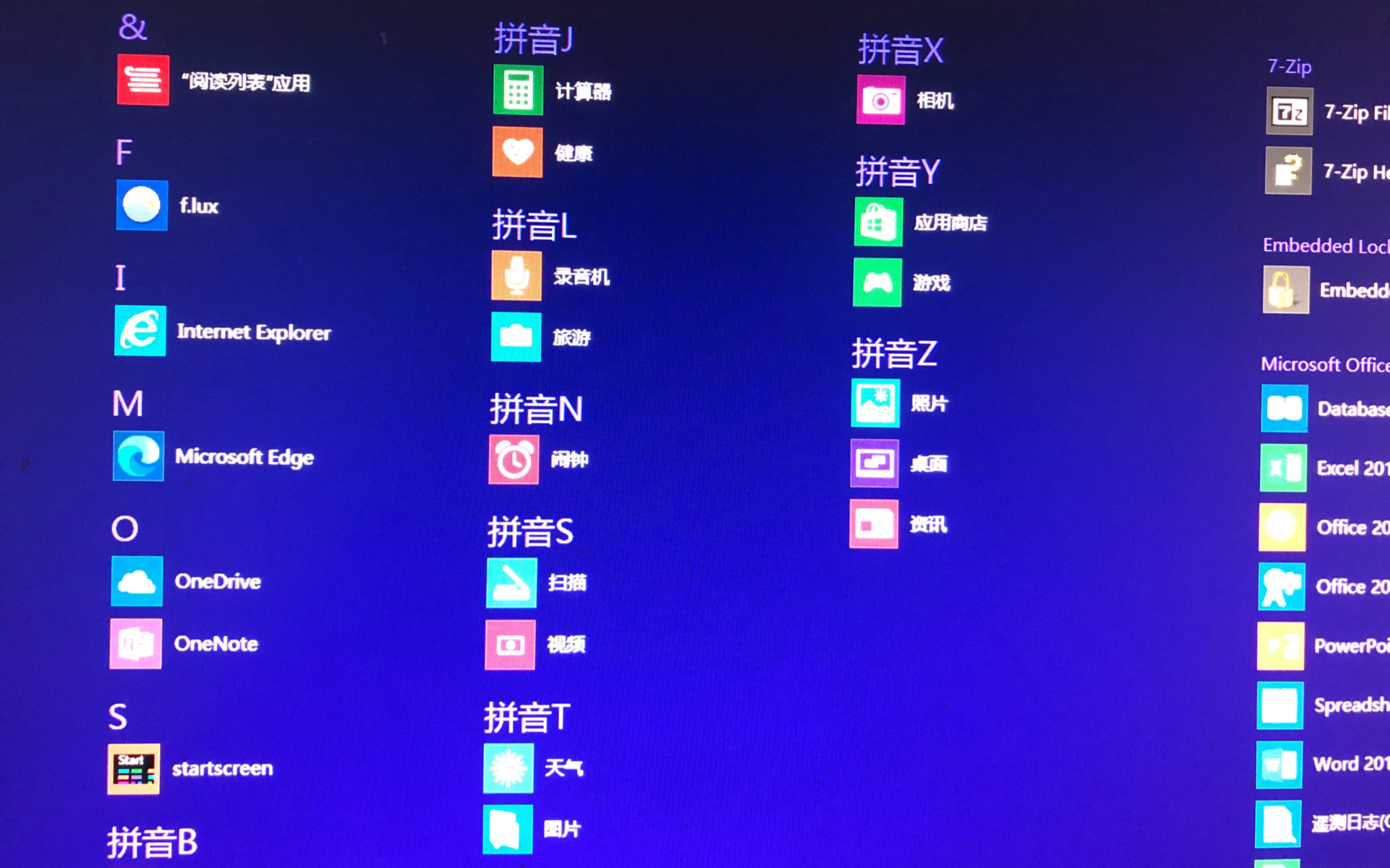 当你试图点击win8.1内置app