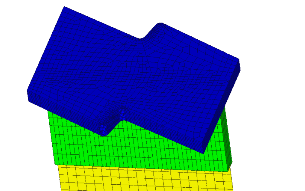 hypermesh叶片六面体网格划分实例【壳和实体耦合网格+过渡网格...