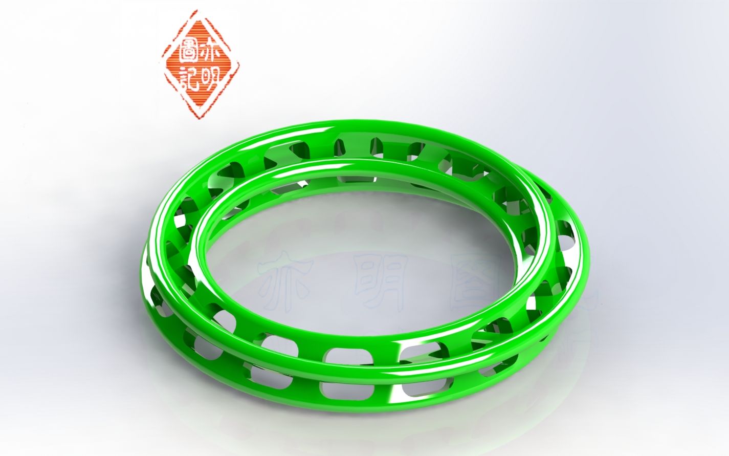 亦明图记:SolidWorks建模,莫比乌斯环,扫描的沿路径扭转和弯曲的组合体