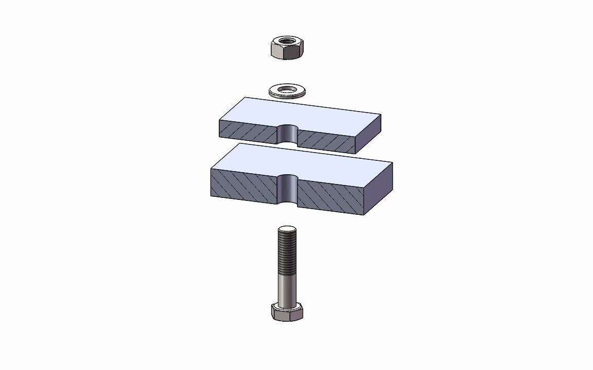 图5-2-1a 螺纹紧固件的连接形式-螺栓连接