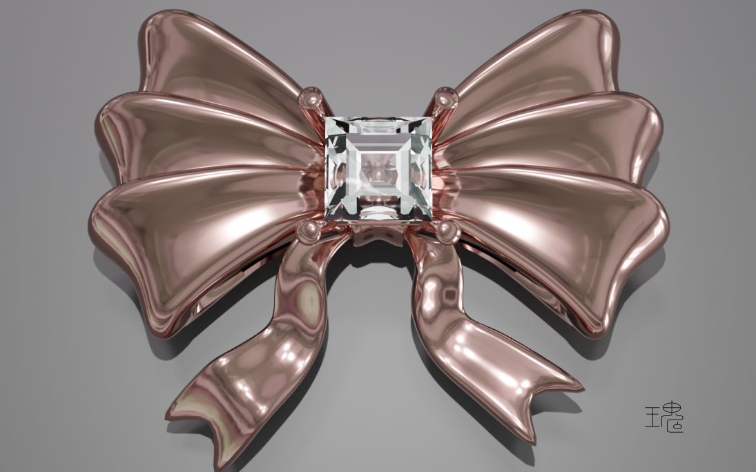 Blender珠寶3D建模主題教學031:蝴蝶結墬飾/Blender Jewelry Design ...