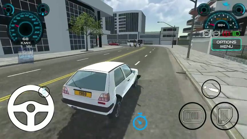 上世纪90年代大众高尔夫梅赛德斯游戏的经典汽车模拟器