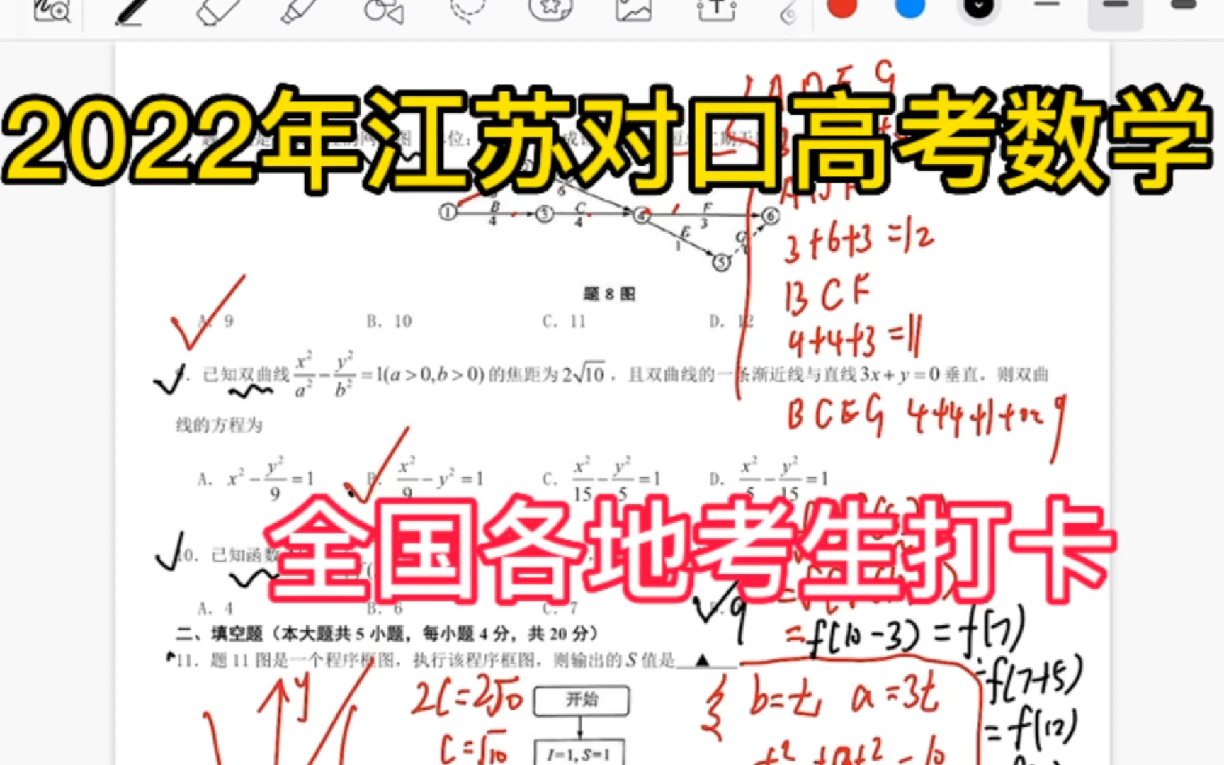 2022年江苏对口高考数学真题解析