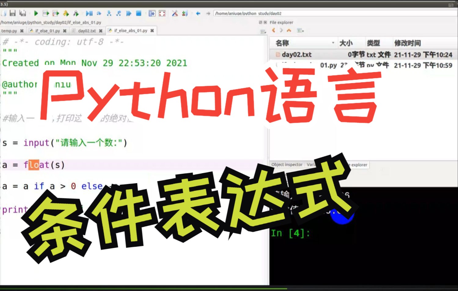 python语言-条件表达式