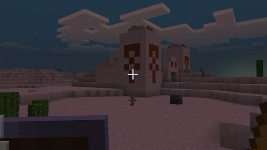 我的世界基岩版生存二 发现了一个沙漠神殿