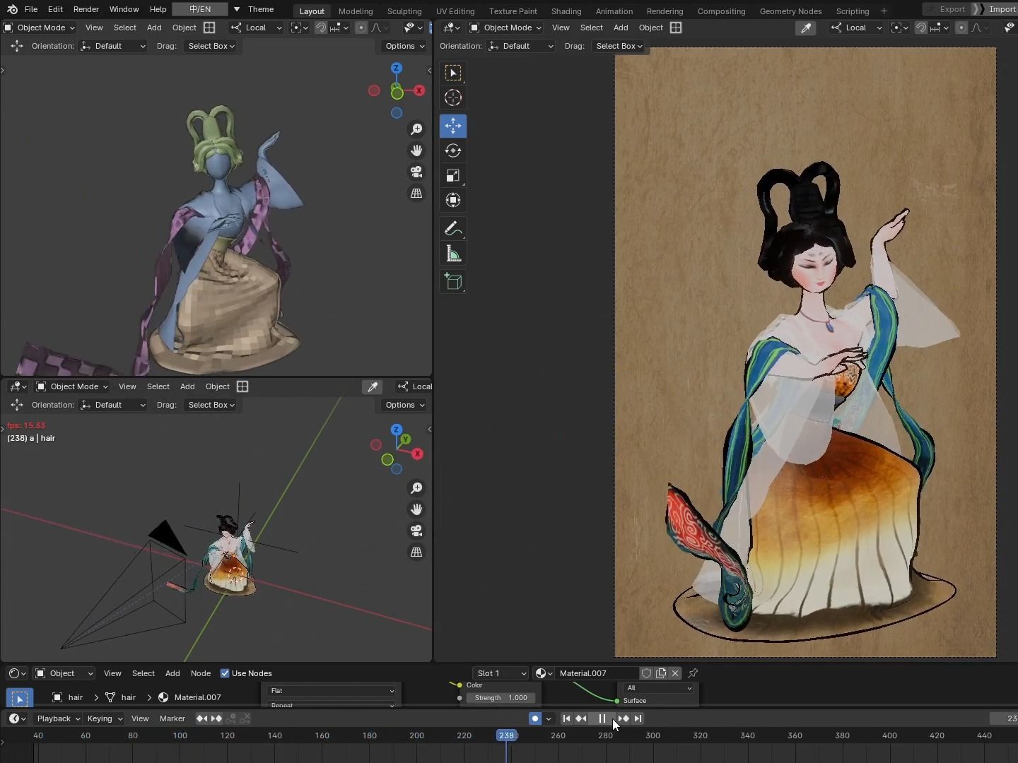 这是一个三D渲染成2D效果的一个作品