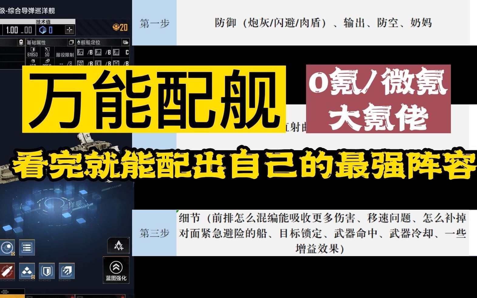 【无尽的拉格朗日】万能配舰;三步配出自己的最强通用阵容