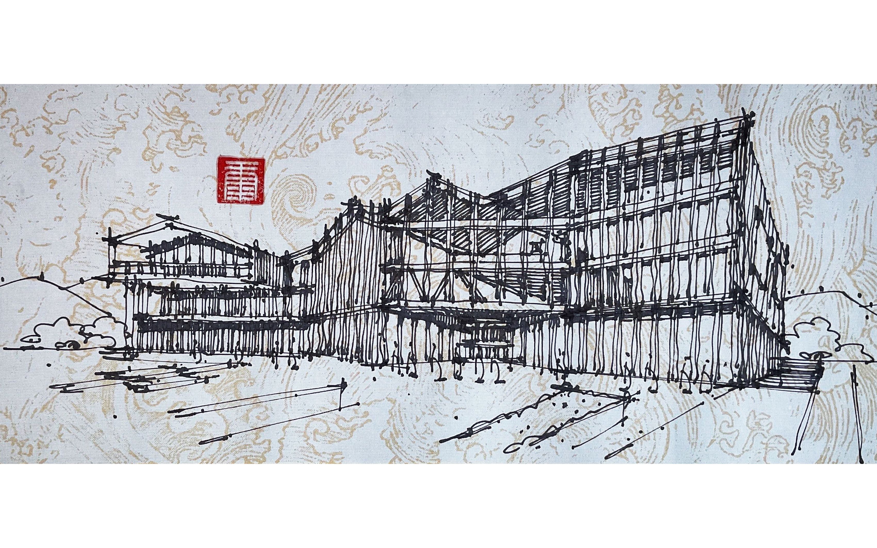 【每日一画】建筑手绘表达每日一画9,跟我一起画画吧