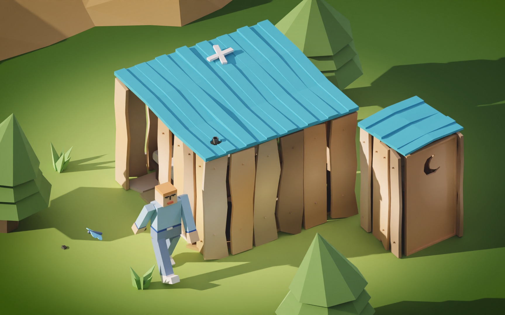 用Blender制作的Low Poly小动画,致敬Beeple大神