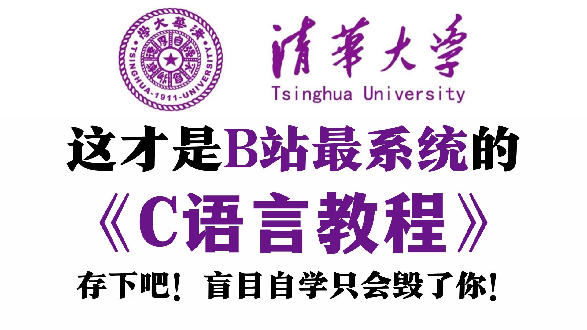 【整整298集】清华大学72小时讲完的C语言教程零基础入门到精通...