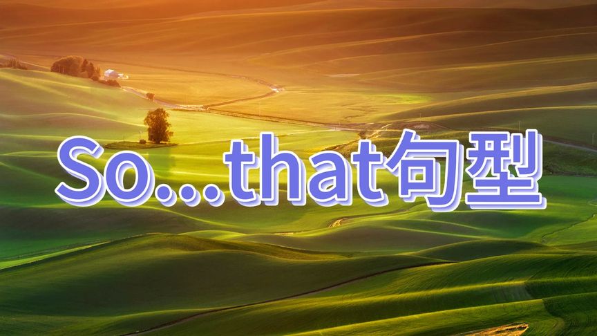 特殊句式,So.that结果状语从句的倒装句